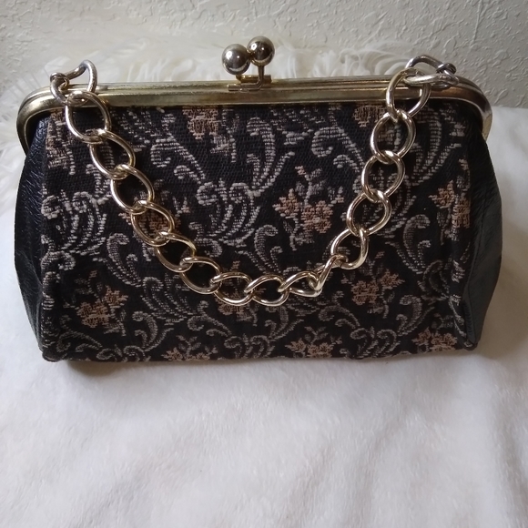 None | Bags | Vintage Clasp Purse Floral Faux Leather | Poshmark